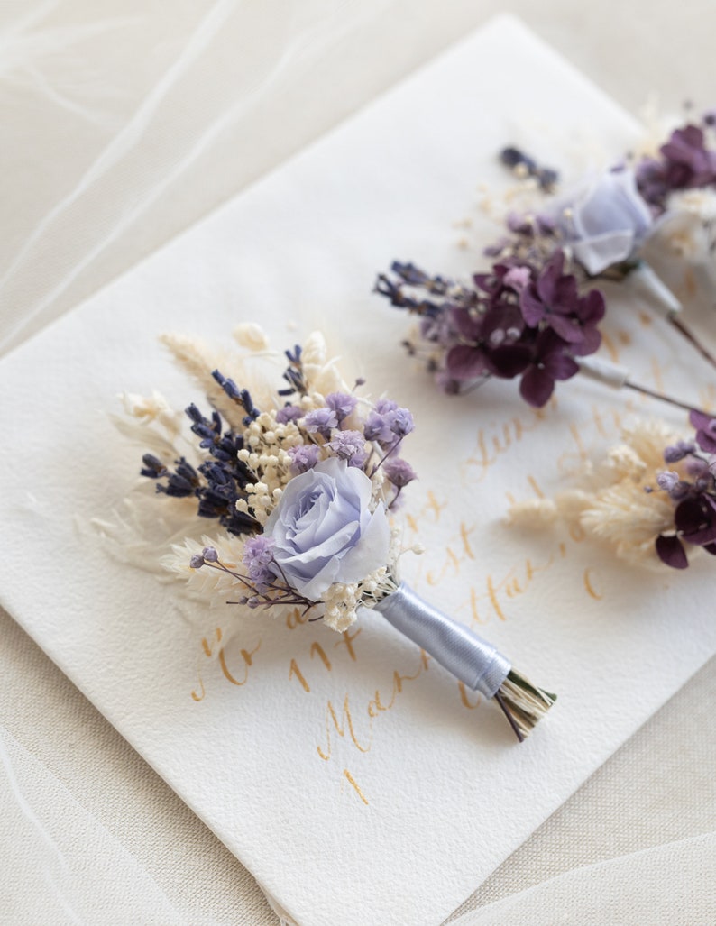 Lilac Dried Flower Wedding Hair Pin / Pastel Purple Wedding Hair ...