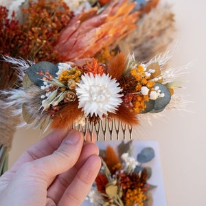 Boho Dried Flower Bouquet / Terracotta Boho Wedding Bouquet / Rust ...