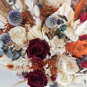 Boho Burgundy Rust Dried Flower Bouquet / Terracotta Dried - Etsy
