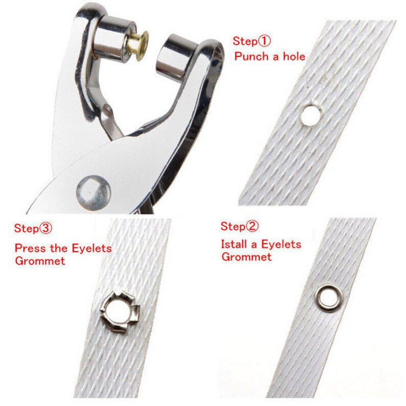 Grommet Button Eyelet Setting Cloth Shoe Bag Plier Leather Belt Canvas ...