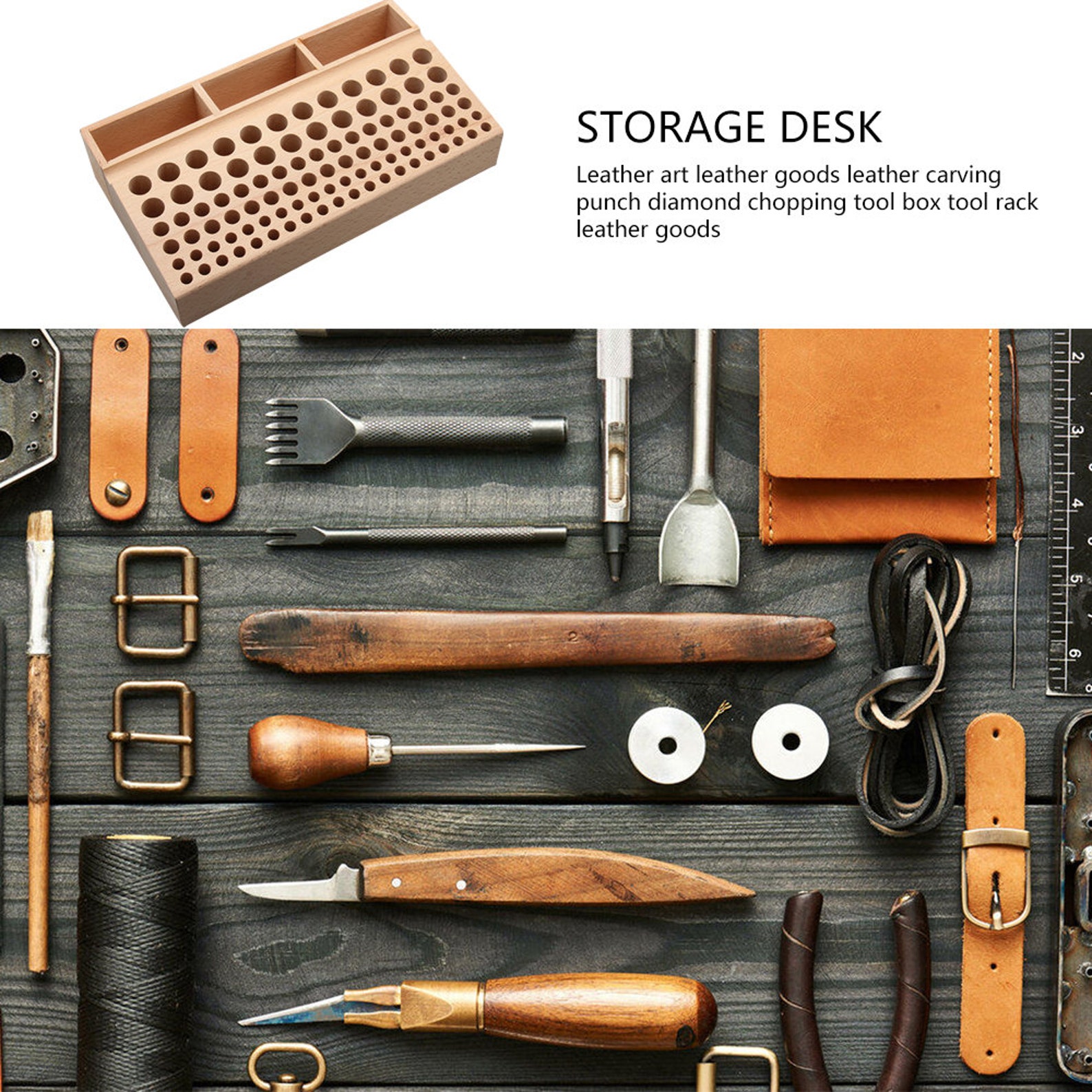 Leather Craft Tools Holder Rack Stand 98 / 46 Holes Leather | Etsy