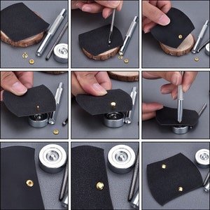 120PCS Leather Rivets Single Cap Rivets Tubular Metal Studs With Fixing ...