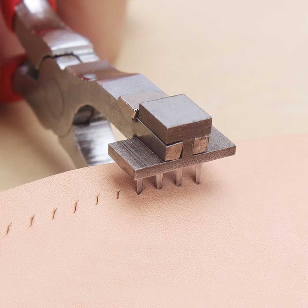 Leather Craft Hole Punch Tools Hand Held Silent Pliers Diamond Sewing ...