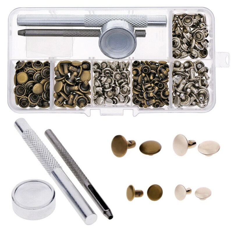 120PCS Leather Rivets Single Cap Rivets Tubular Metal Studs - Etsy