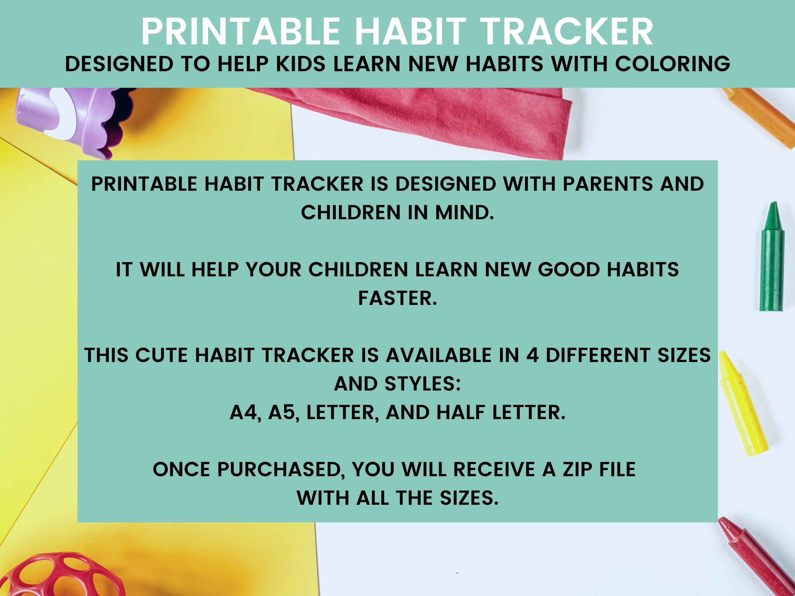 PRINTABLE HABIT TRACKER | Kids Habit Tracker | Undated | Dinosaur ...