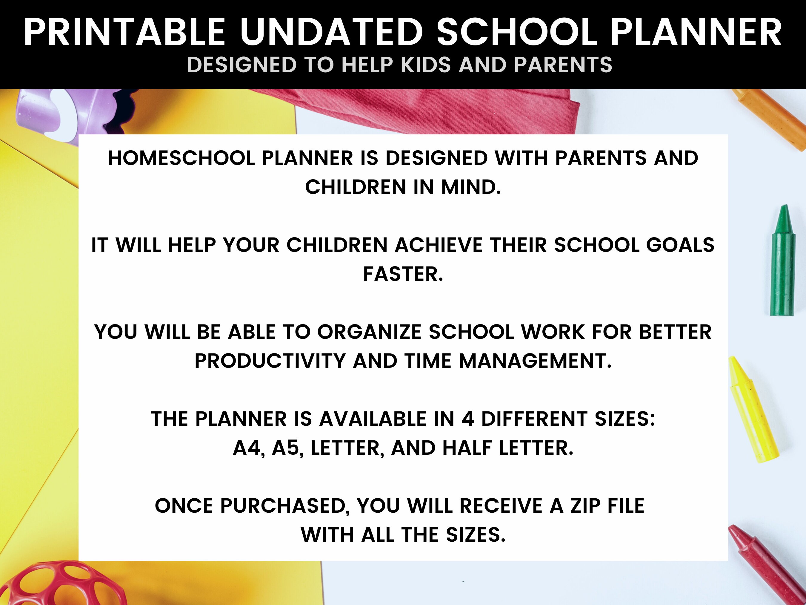 PRINTABLE HOMESCHOOL PLANNER Undated Lesson Planner Remote Learning ...