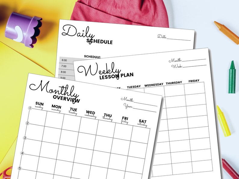 PRINTABLE HOMESCHOOL PLANNER Undated Lesson Planner Remote Learning ...