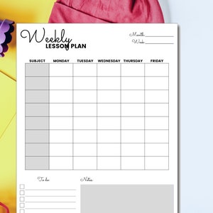PRINTABLE HOMESCHOOL PLANNER Undated Lesson Planner Remote Learning ...