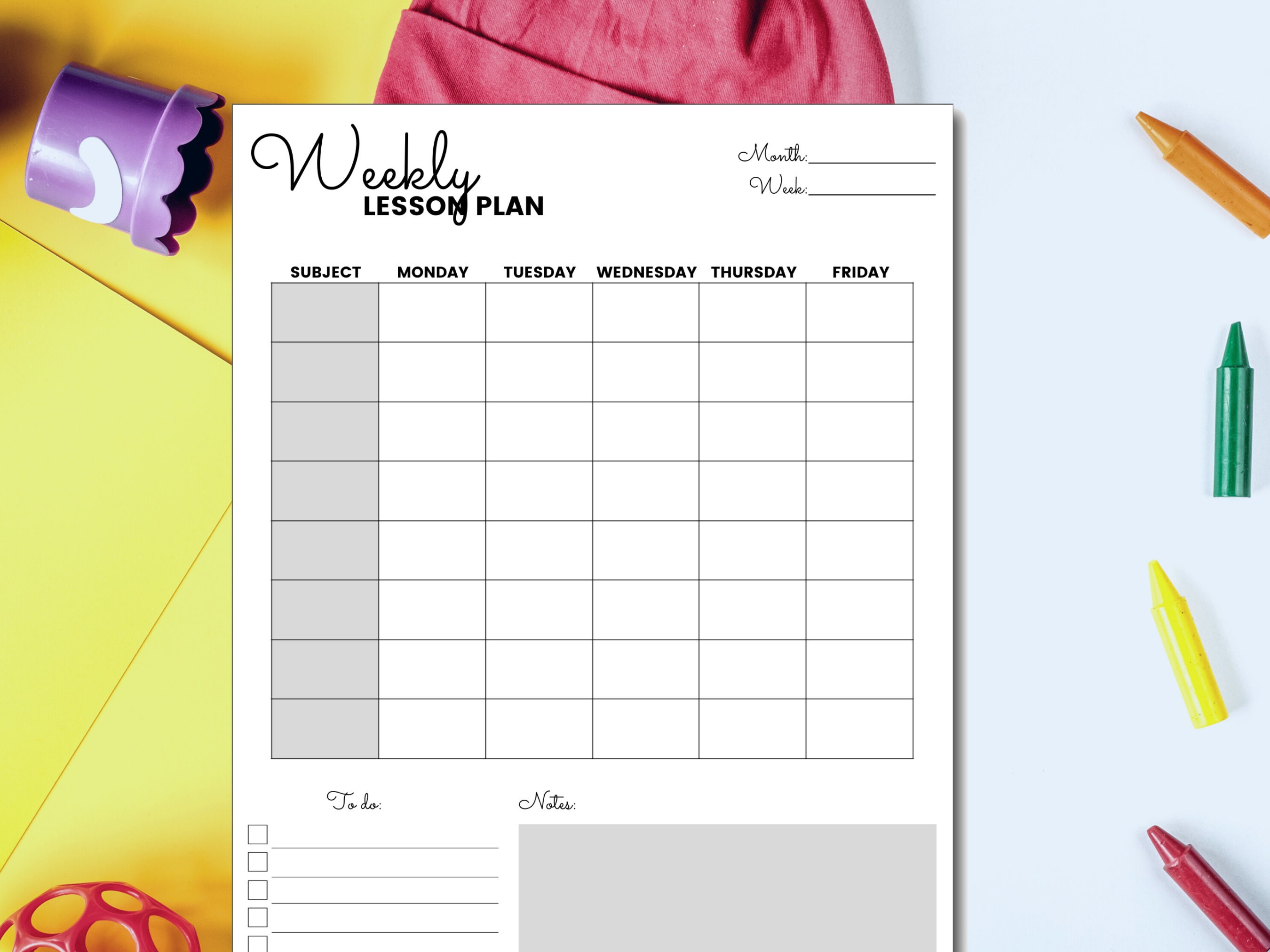 PRINTABLE HOMESCHOOL PLANNER Undated Lesson Planner Remote Learning ...