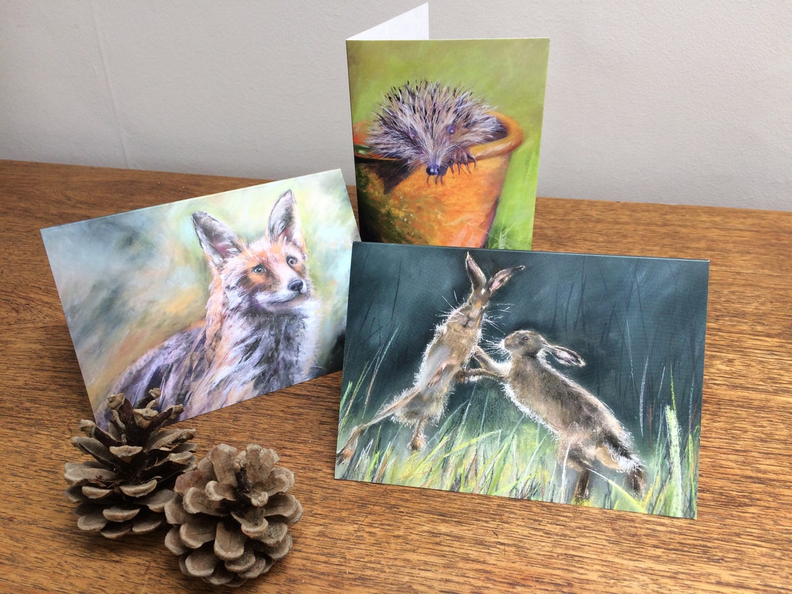 6 Blank Animal Cards, Notelets, Wildlife Cards, Nature Lover Cards ...