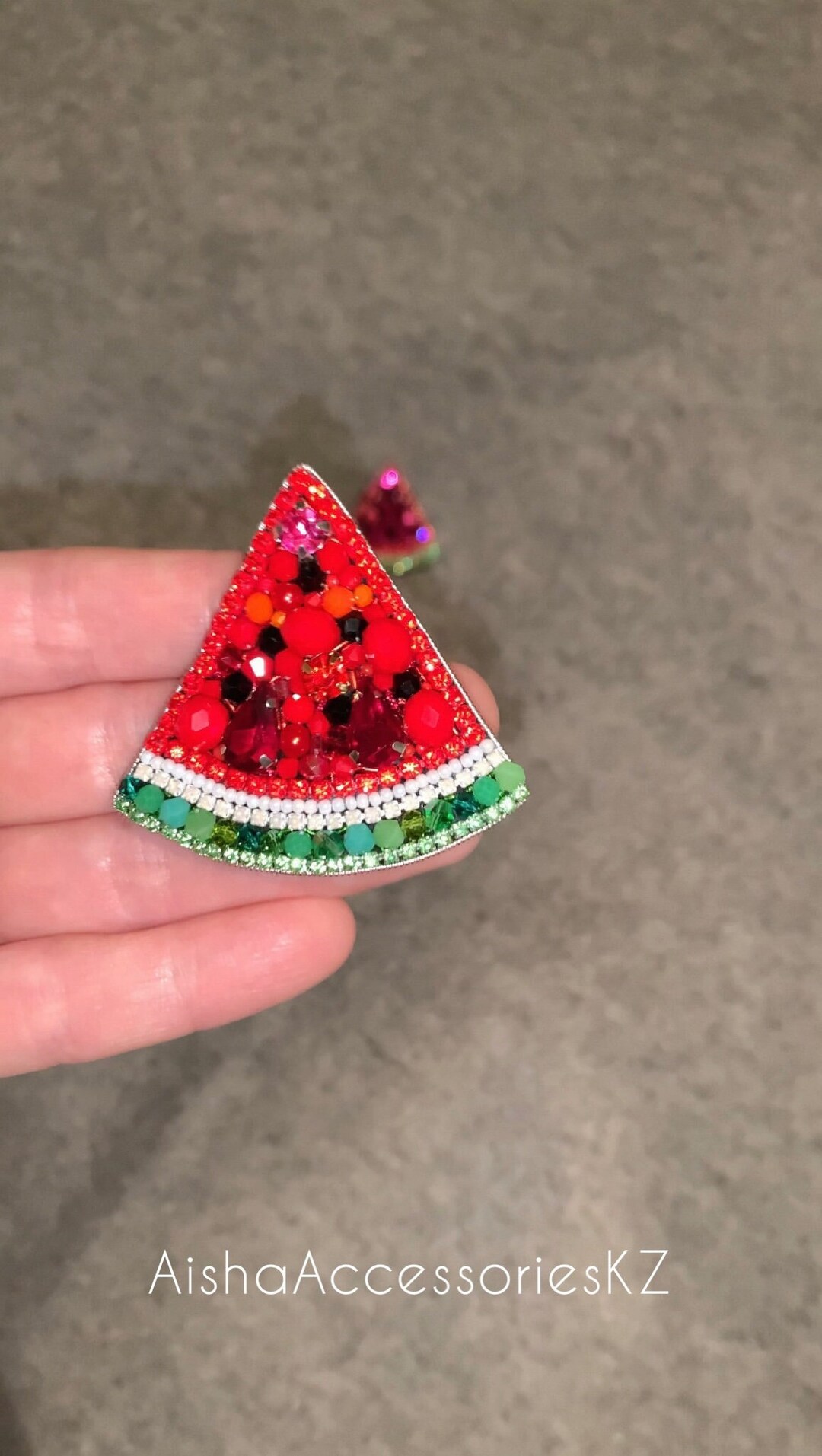 Watermelon Brooch Pin Handmade Watermelon Palestine Broach Embroidered ...