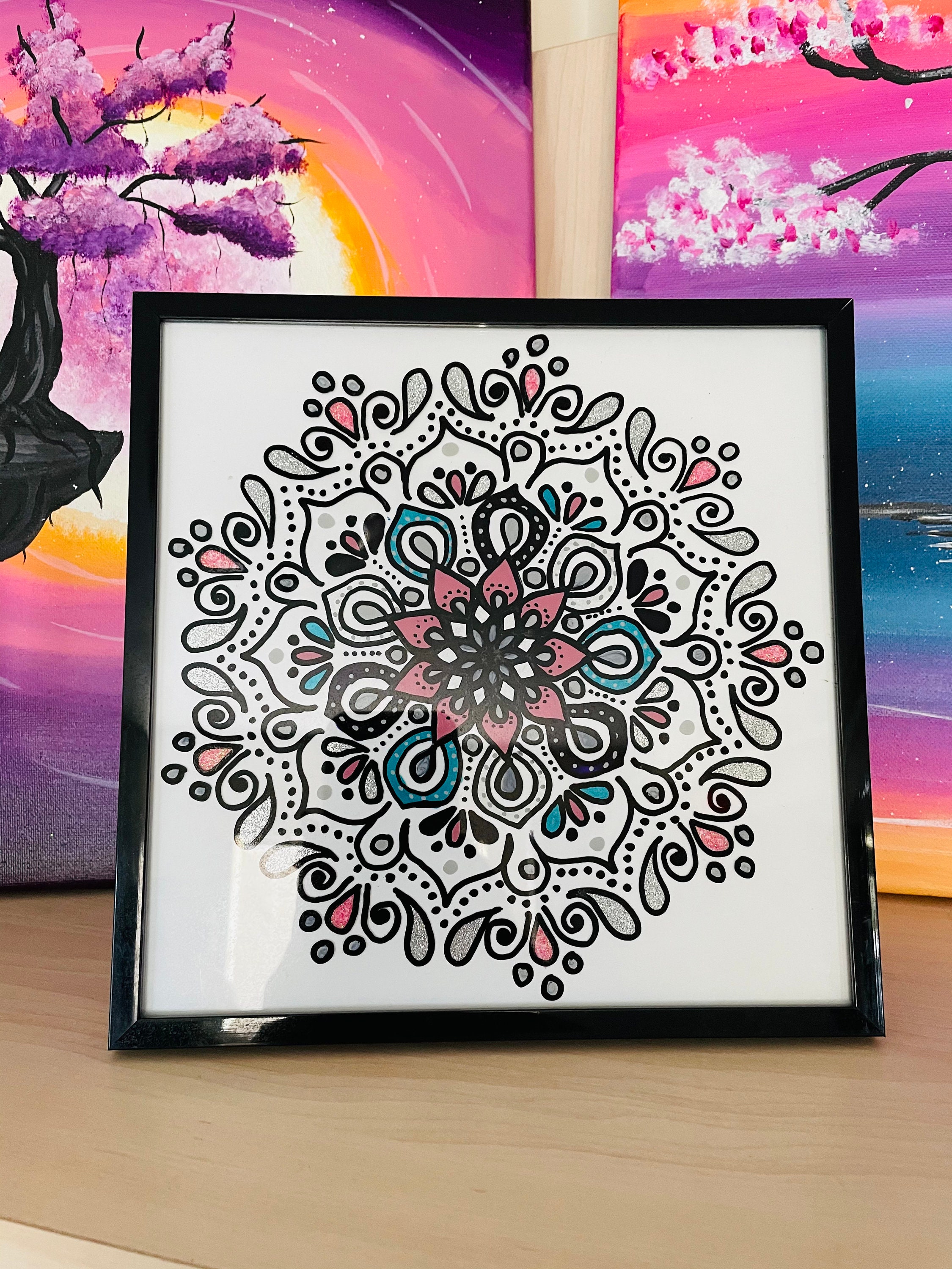 Mandala Glass Art - Etsy