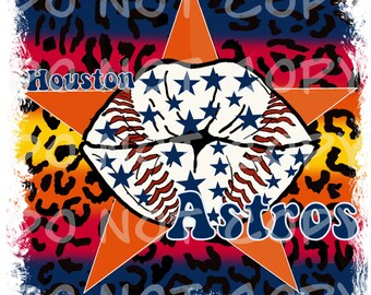 Houston Astros Water Slide Template for Sublimation 20 Oz - Etsy