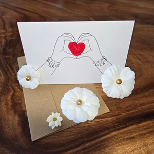 Heart Hands Card, 5.75x3.75, Crochet Accent, Friendship, Love - Etsy