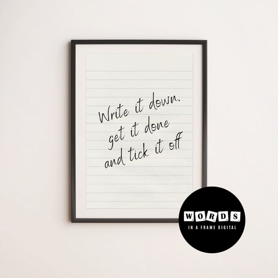 Printable Check List / Chore List / Write It Down / Home - Etsy Canada