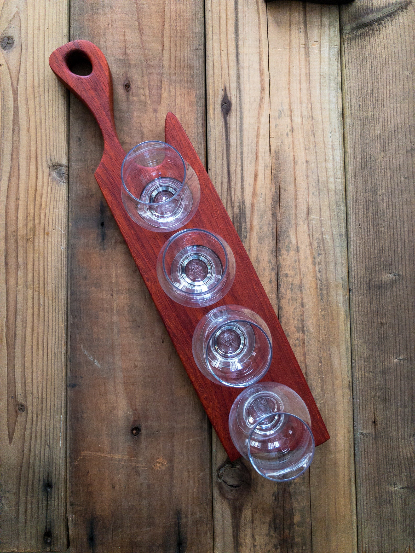 Whiskey Flight Board: Chic Tasting Tray, 4-glass Display (17x4 Inches ...