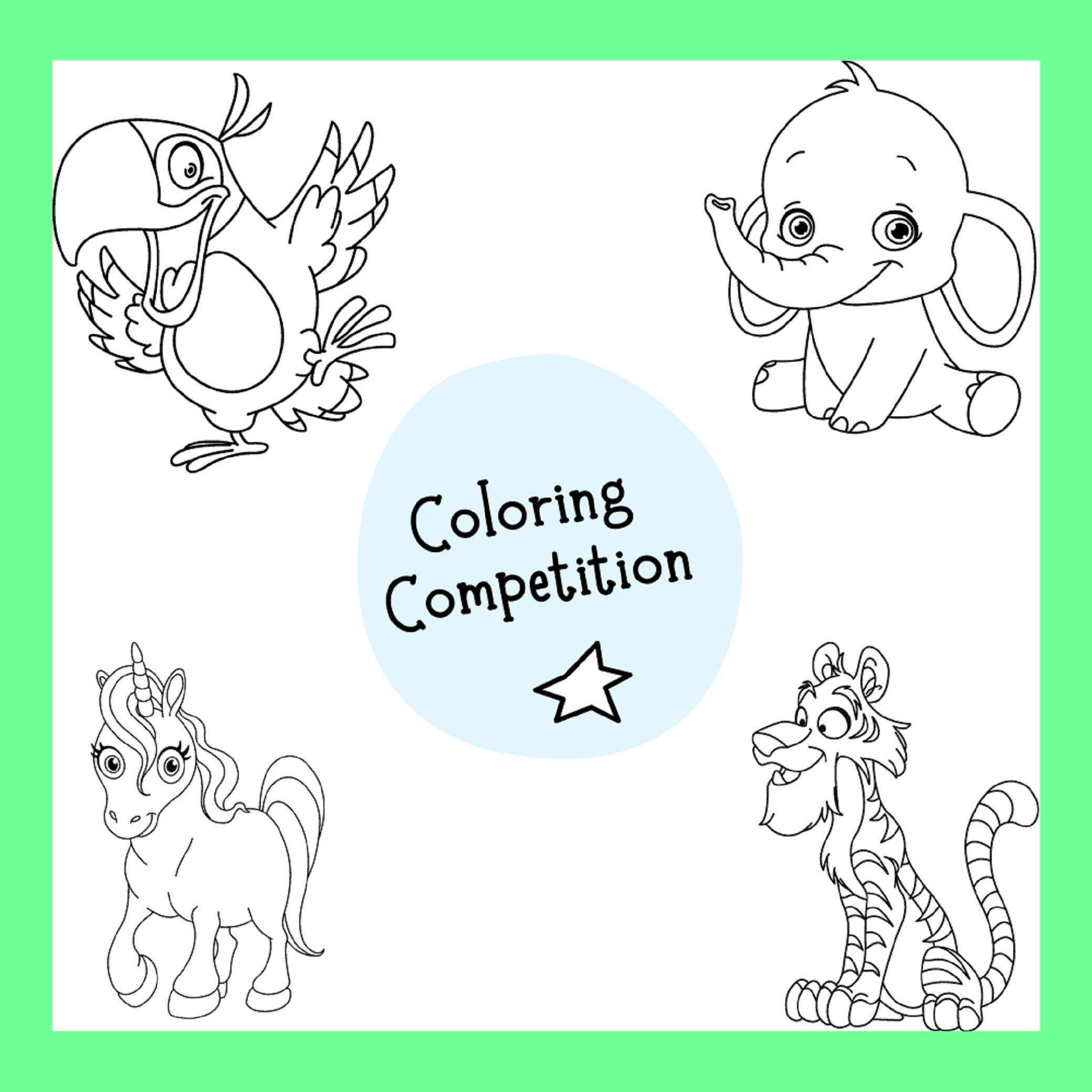 Coloring Competition 81 Coloring Pages for Kids. - Etsy New Zealand
