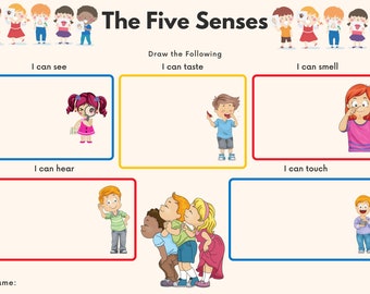 5 Senses Flip Book Craft Five Senses Worksheets, Kindergarten Science ...