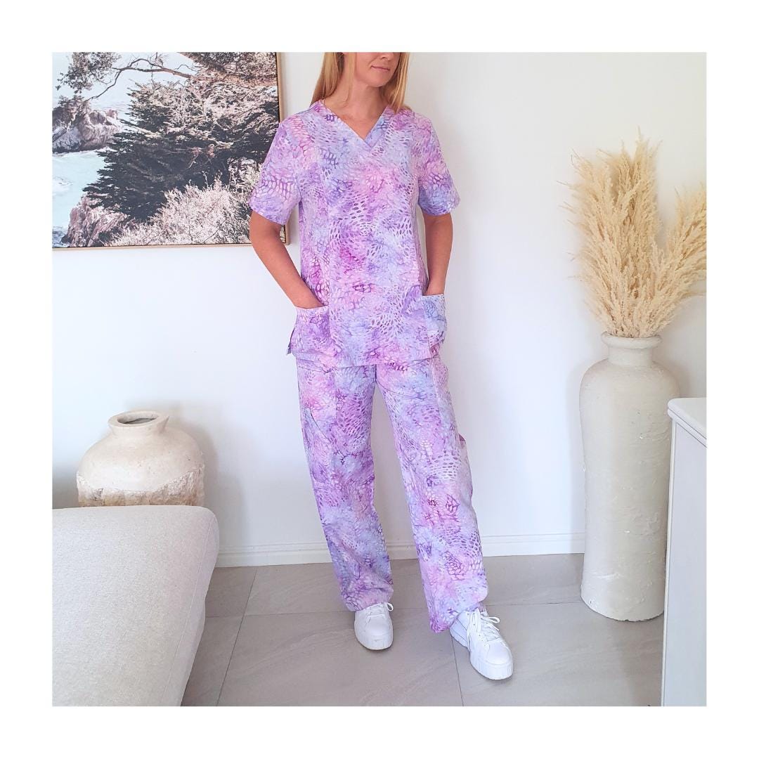 FUN SCRUB SET + Pants. 100% Cotton. Matching Scrub Set Made for All ...