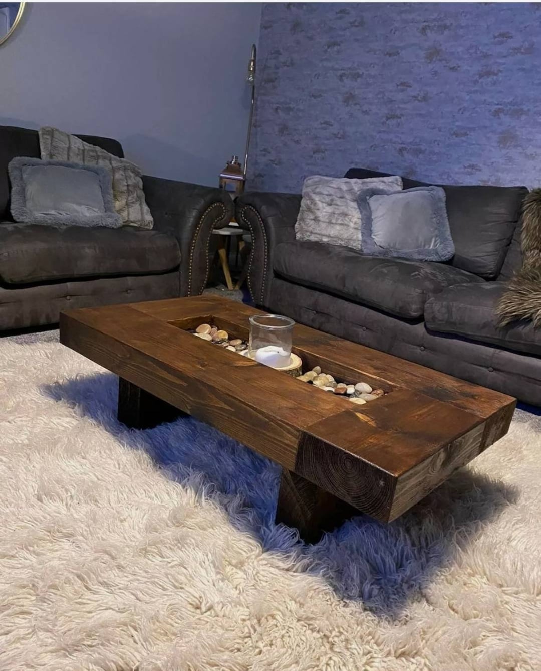 Rustic Handmade Solid Wood Sleeper Coffee Table Xtra Large - Etsy