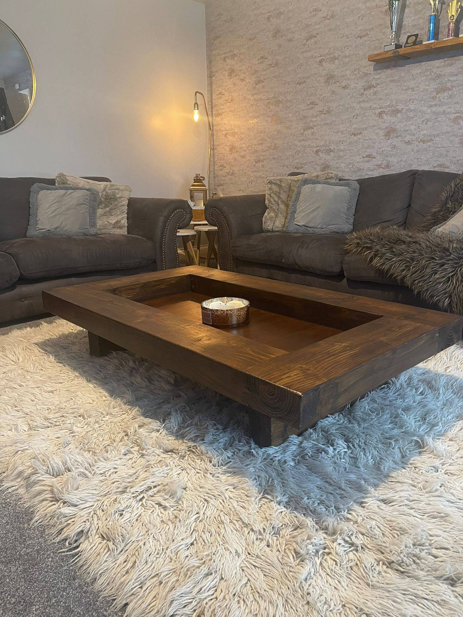 Rustic Handmade Solid Wood Sleeper Coffee Table Xtra Large - Etsy UK