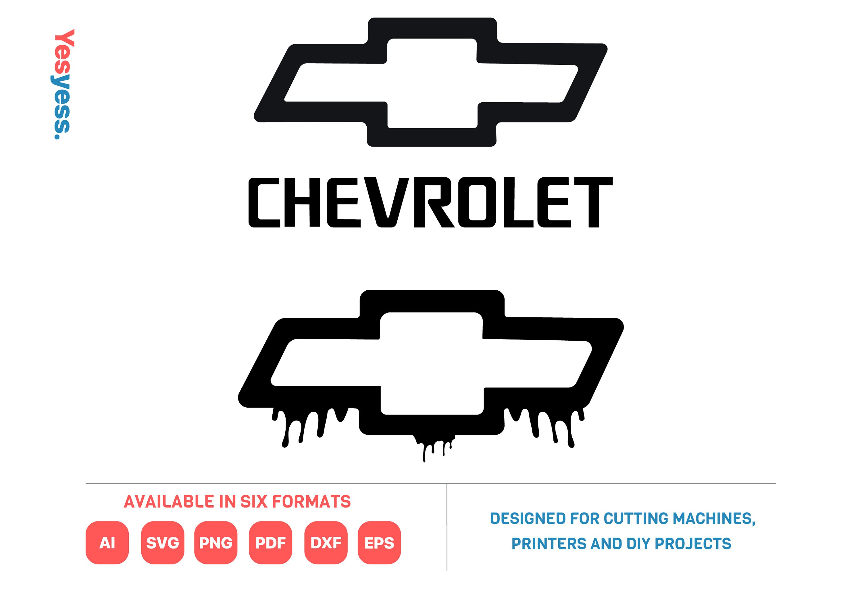 Chevrolet Logo SVG Dripping chevrolet logo svg Chevrolet | Etsy