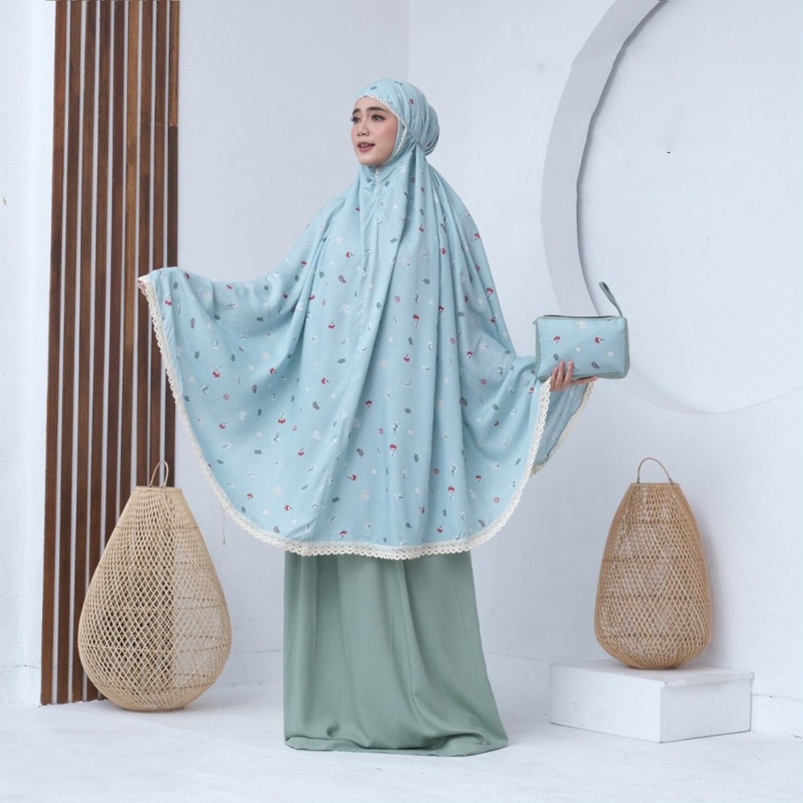 Pray in Style: Nindia Mukena With Elegant Renda Design, Muslim Prayer ...