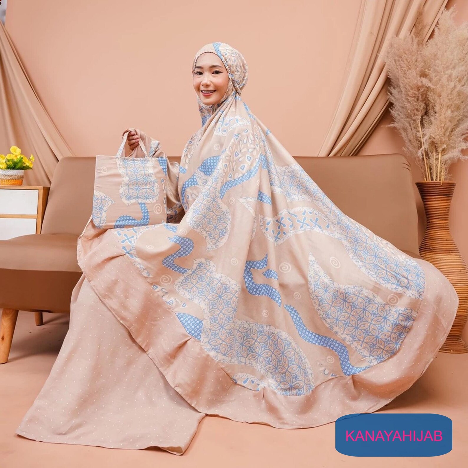 Gayatri Adult Batik Mukena – Soft Jumbo Rayon, Prayer Dress Women ...