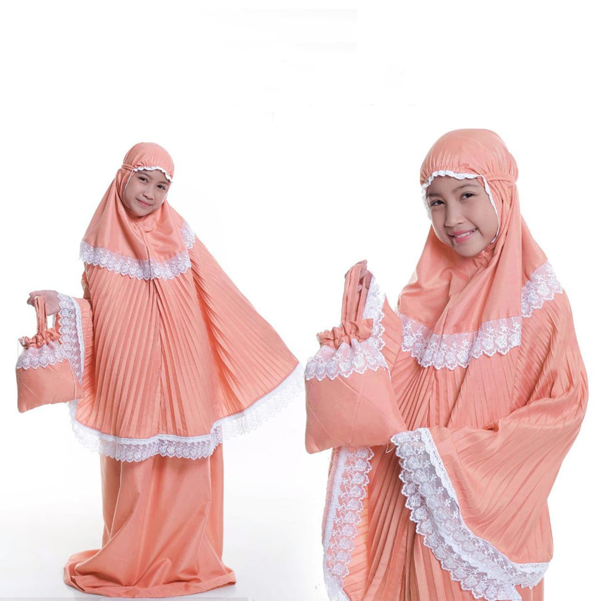 Traditional Elegance for Kids: Plisket Children's Mukena, Muslim Prayer ...