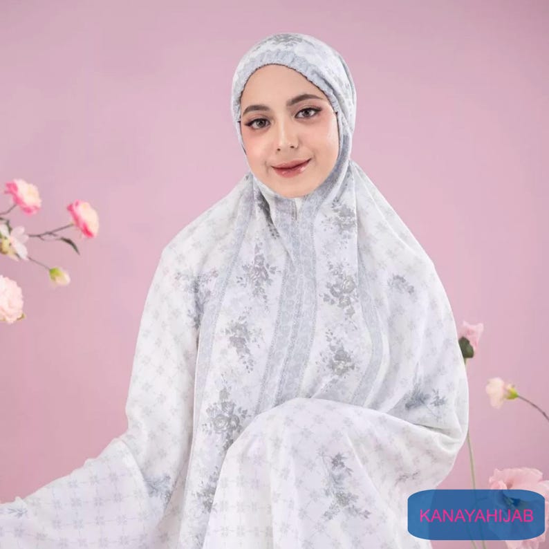 Athina Series Rayon Border Adult Mukena, Stylish and Comfortable Design, Prayer Dress Women ...