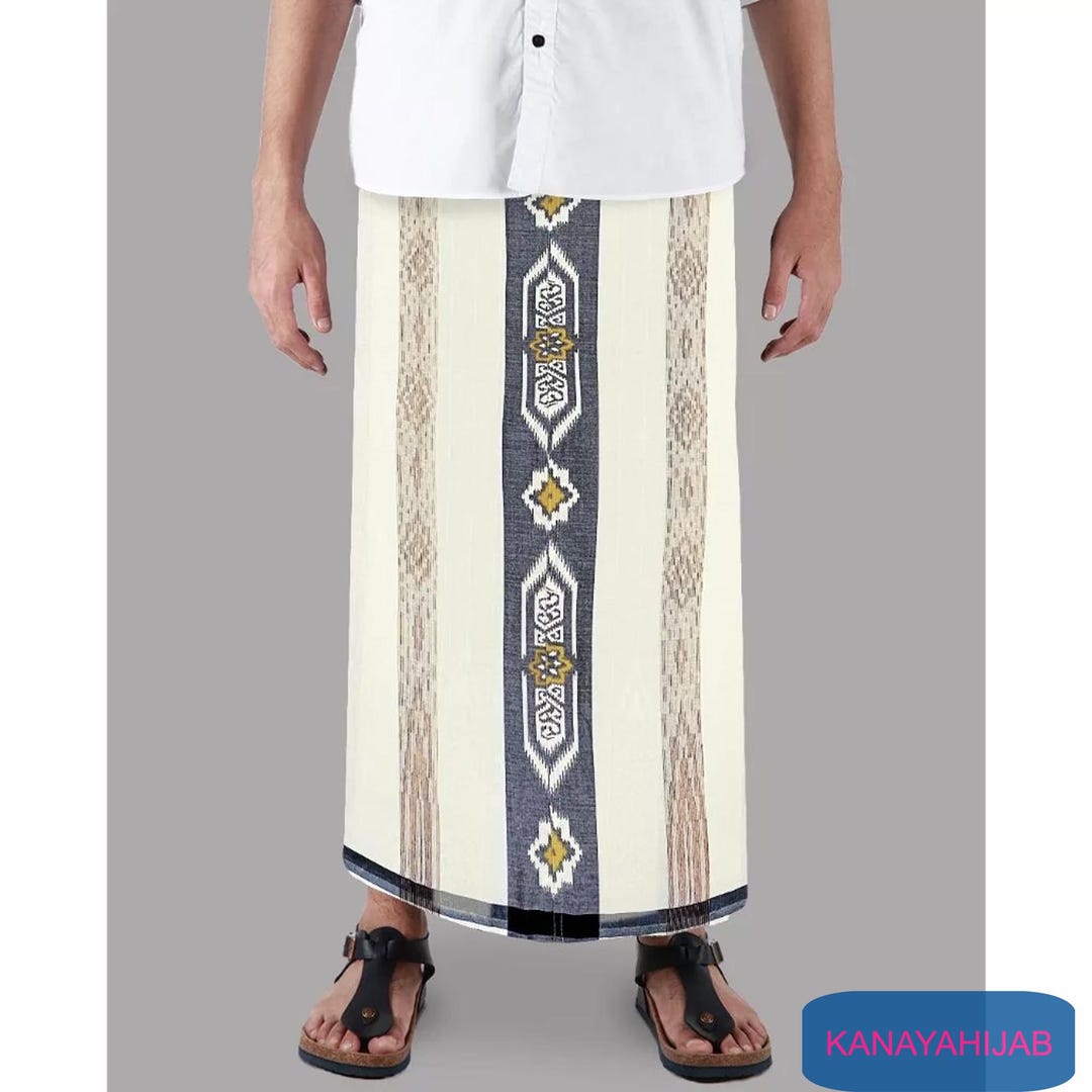 Millenium Mango Flower Dobby Cream Sarong, Batik Sarong, Traditional ...