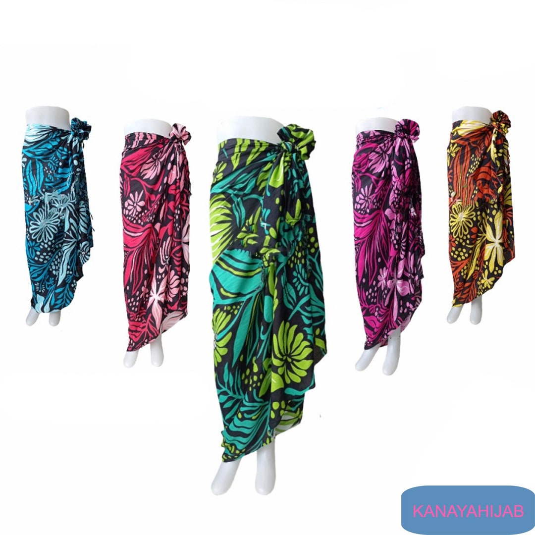 Beach Charm: Flower Motif Balinese Fabric for a Cheerful Holiday ...