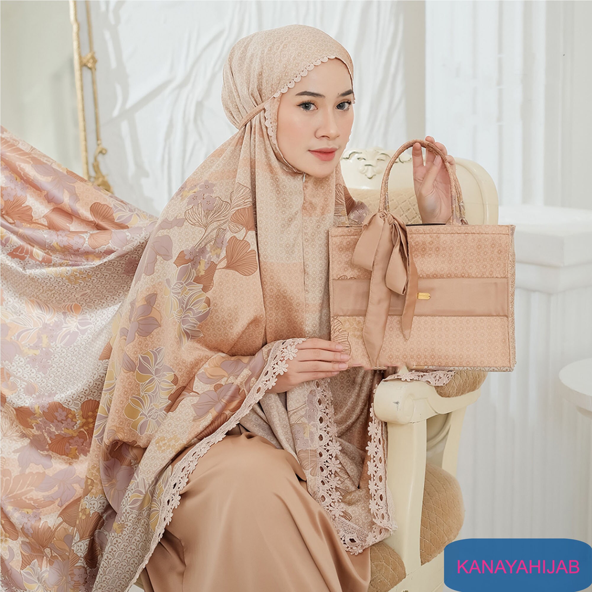 Premium Jumbo Adult Mukena - Arunika, Stunning Luxury Design, Prayer ...