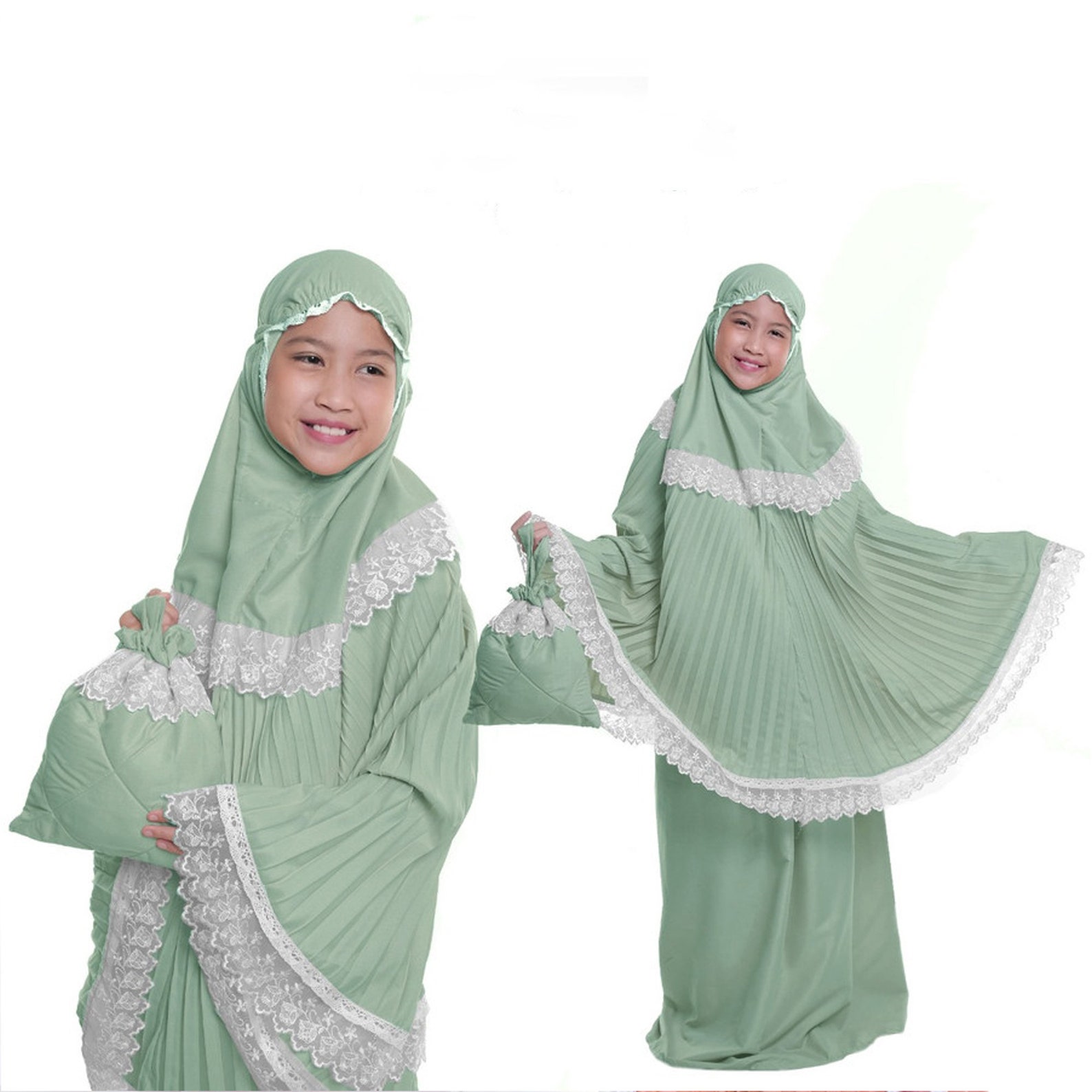 Traditional Elegance for Kids: Plisket Children's Mukena, Muslim Prayer ...