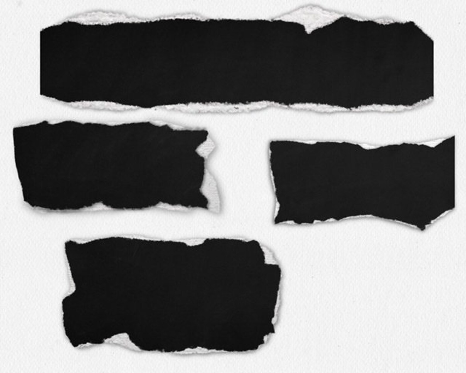 Ripped paper texture overlay clipart set. Colored paper torn | Etsy