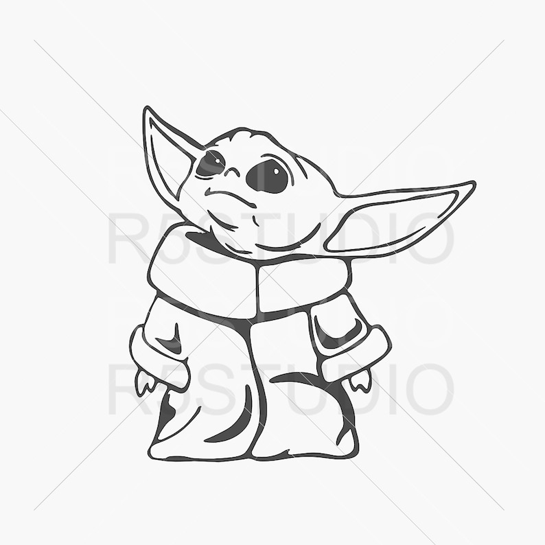 Grogu Vector Svg Ai Eps Star Wars Mandolorian Baby Yo - vrogue.co