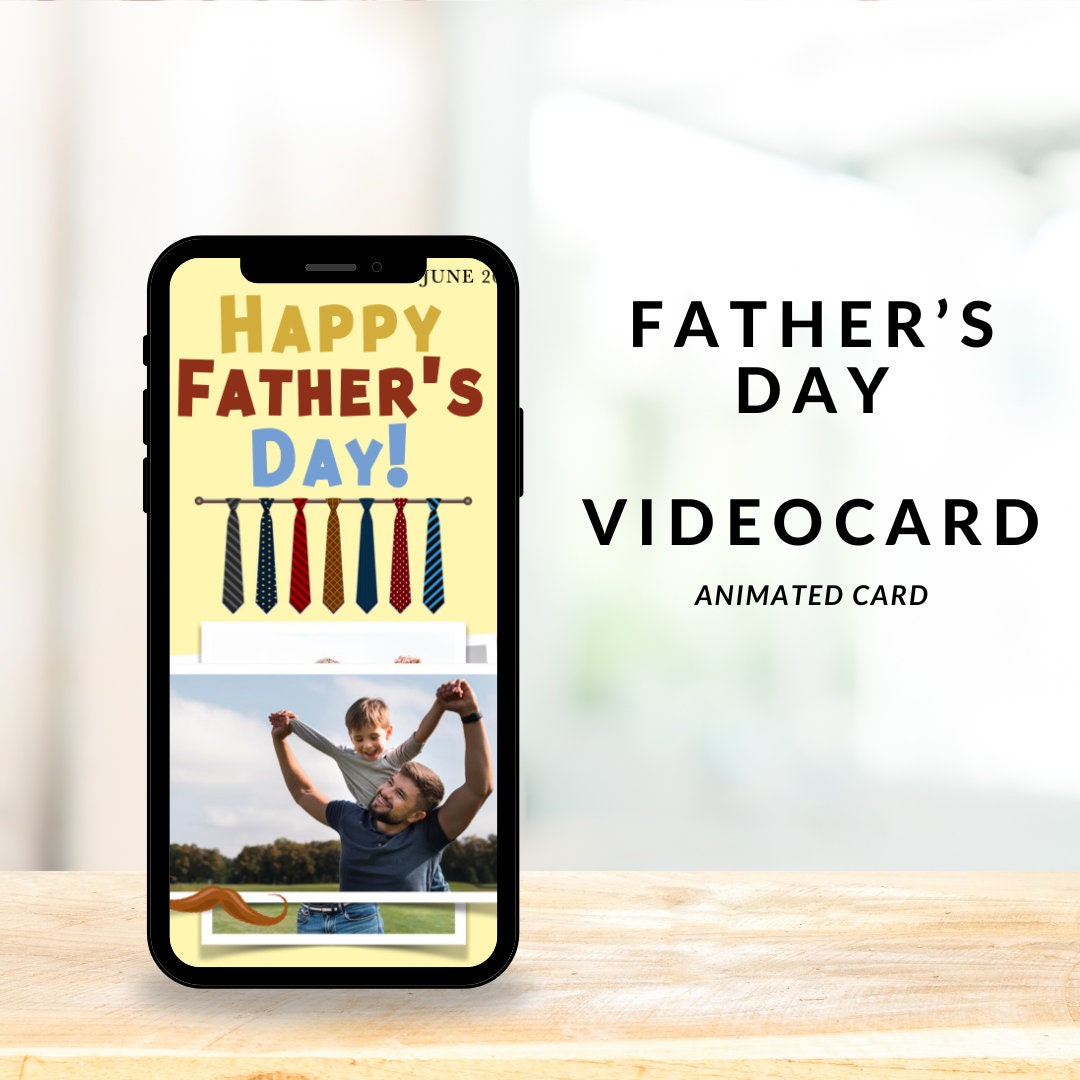 Father's Day Card, Father's Day Video Card, Fathers Day Card With ...