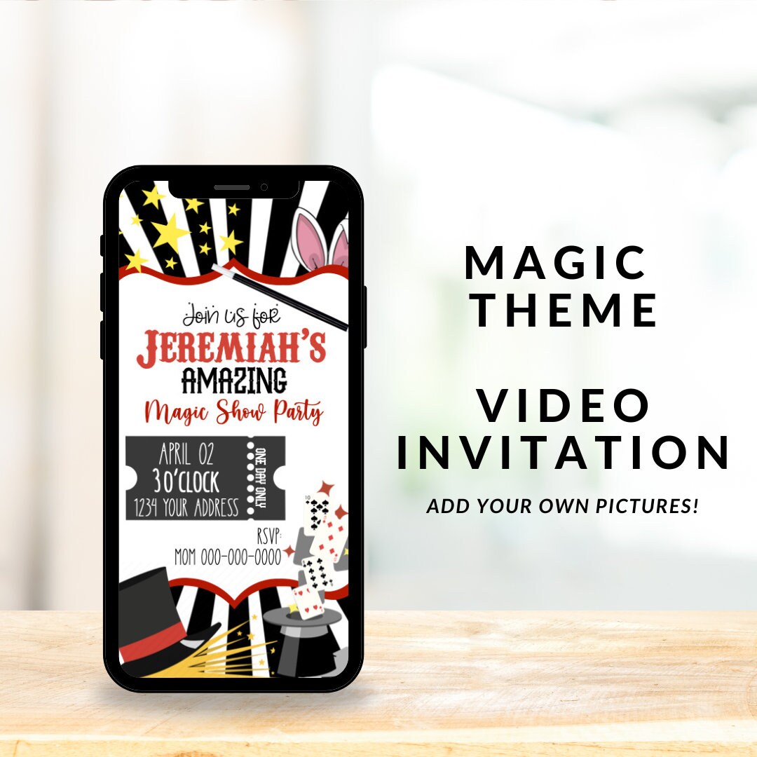 Magic Theme Video Invitation , Magic Theme Birthday Invitation , Magic ...