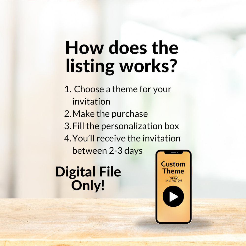 Custom Theme Video Invitation, Animated Video Invitation, Choose Your ...