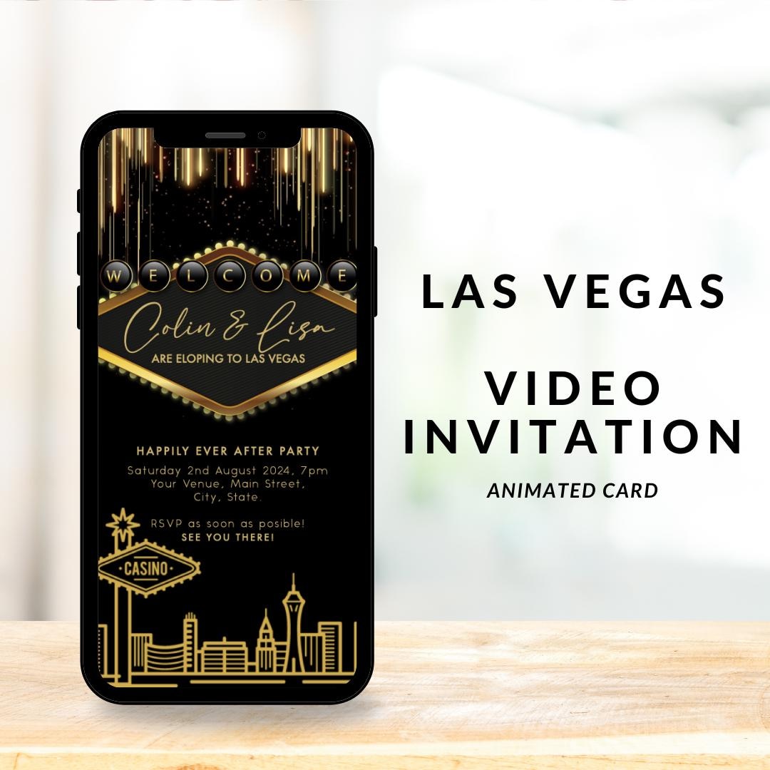Las Vegas Video Invitation, Las Vegas Invitation, Casino Night ...