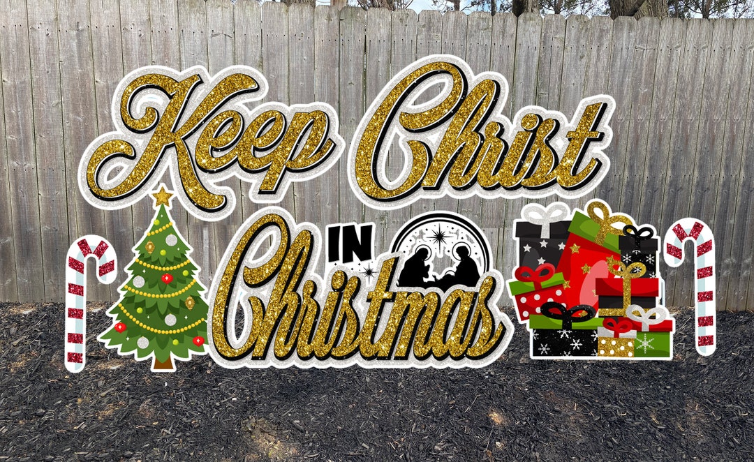 Keep Christ in Christmas Yard Card With Stakes, Evangelical Christmas ...