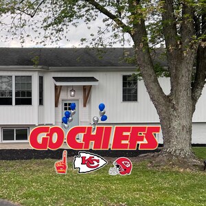 Go Chiefs Yard Sign Kansas City Chief Super Bowl Football Lawn Sign ...