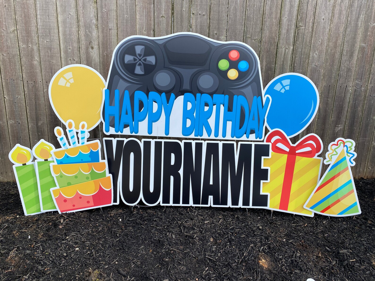 Personalized Video Game Happy Birthday Yard Card Signs With Stakes - Etsy