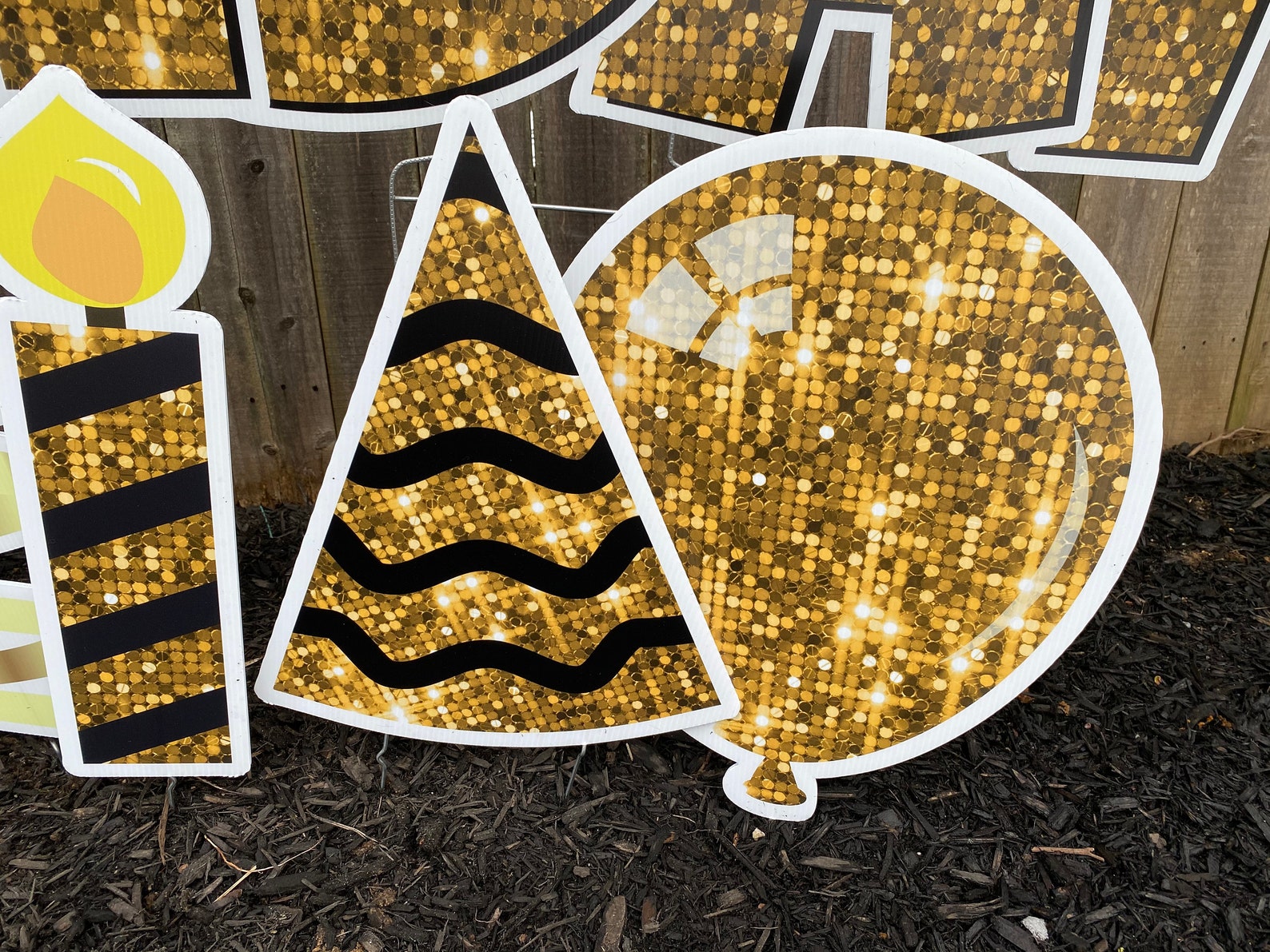 Personalized Large Happy Birthday With Age Set Yard Card Signs With ...