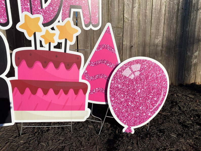 Complete Personalized Happy Birthday Double Yard Signs With - Etsy