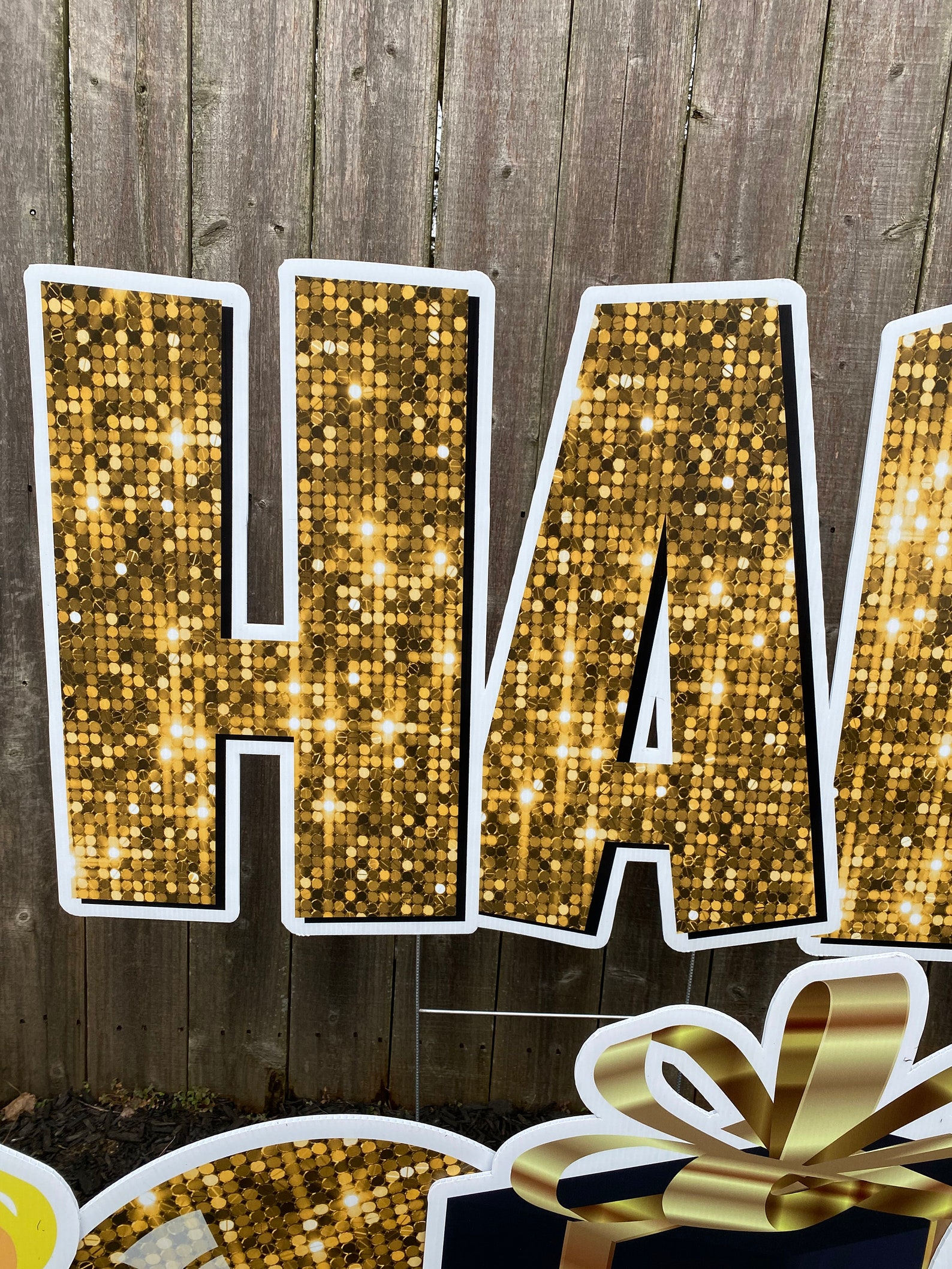 Personalized Large Happy Birthday With Age Set Yard Card Signs With ...