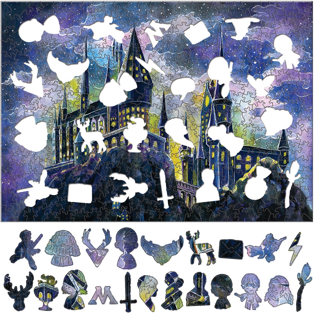 Wizard Academy Wooden Jigsaw Puzzle Harry Wizarding World 3D - Etsy