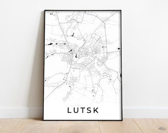Map of Lutsk Map - Etsy