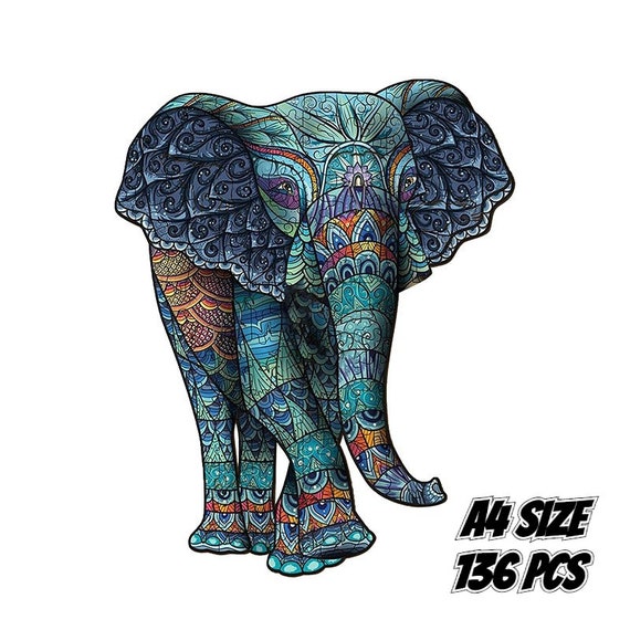 Africa Safari Animals Elephant Wooden Jigsaw Puzzle 3D - Etsy