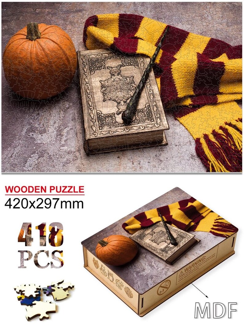 Wizard House Art Wooden Jigsaw Puzzle Wizarding World 3D - Etsy